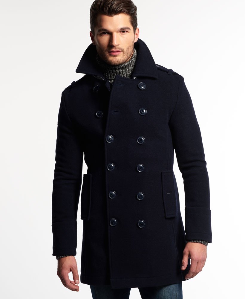 mens Bridge Coat in Navy | Superdry UK