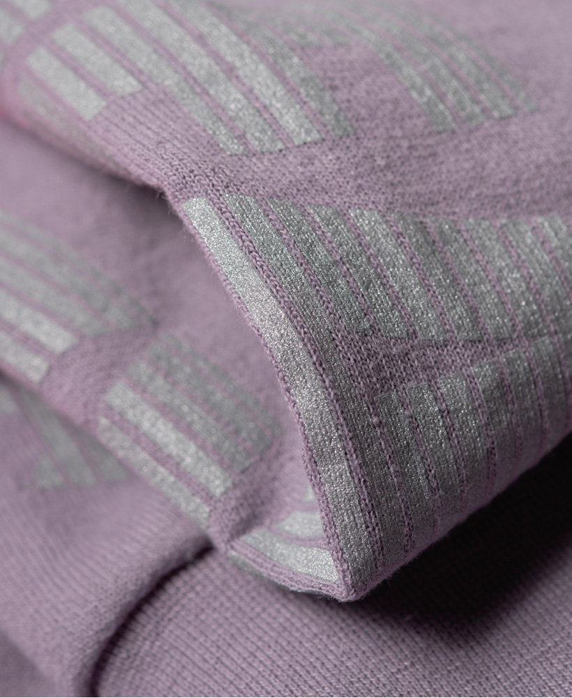 womens Freshness Crew Neck Jumper in DULL MAUVE | Superdry US