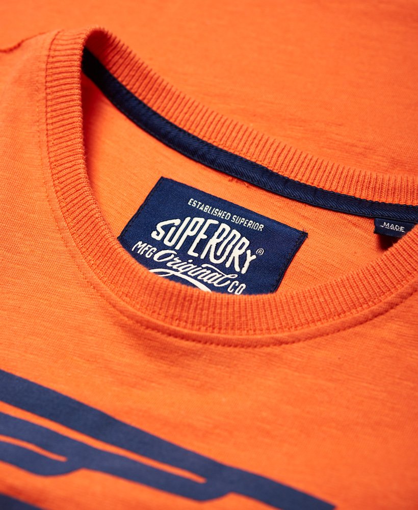 mens Retro High Flyers T-Shirt in Frontier Orange | Superdry US