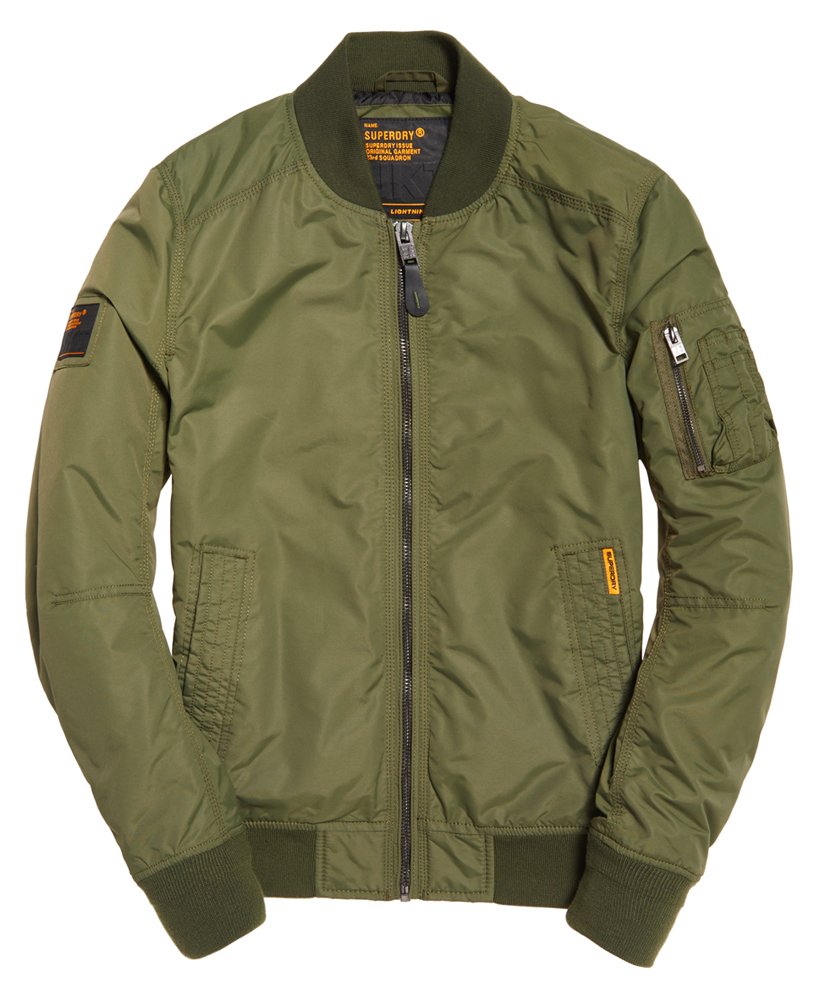 mens SDR Lite Flight Bomber Jacket in Drill Khaki | Superdry UK