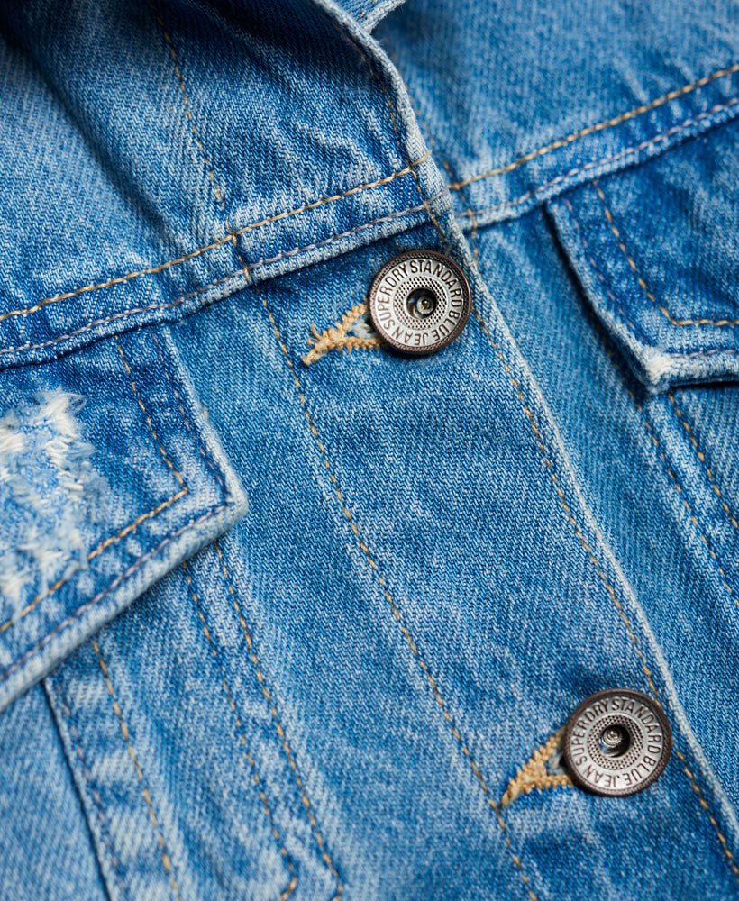 womens Girlfriend Denim Jacket in LIGHT BLUE | Superdry US
