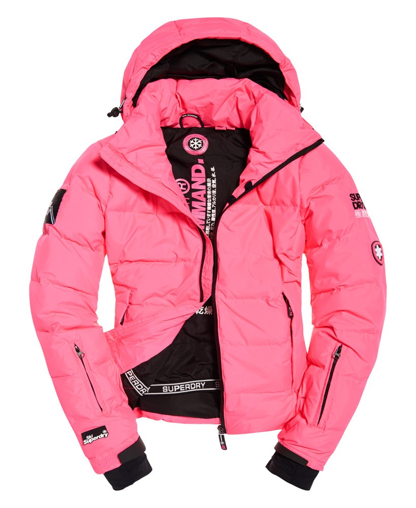 dame Ski Command Utility-dunjakke i neonrosa | Superdry NO