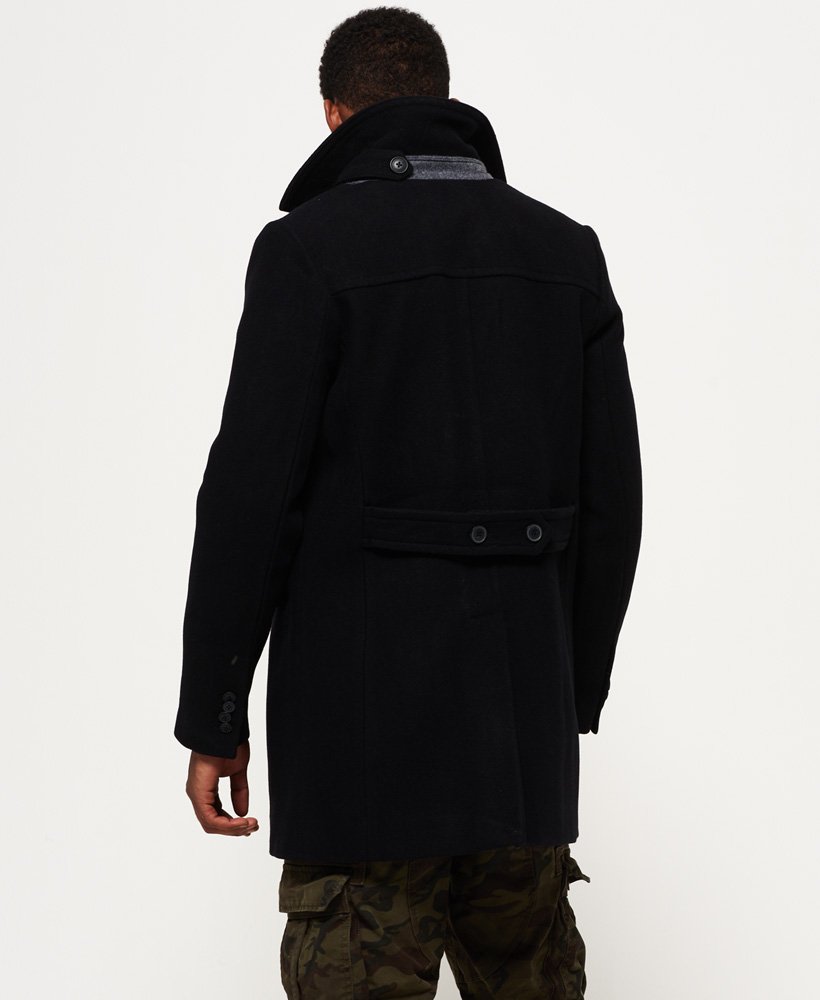 mens Remastered Bridge Coat in Black | Superdry UK