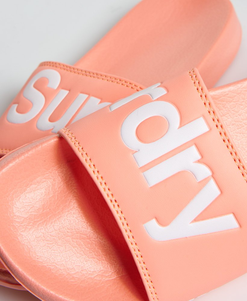womens Pool Sliders in CORAL | Superdry UK