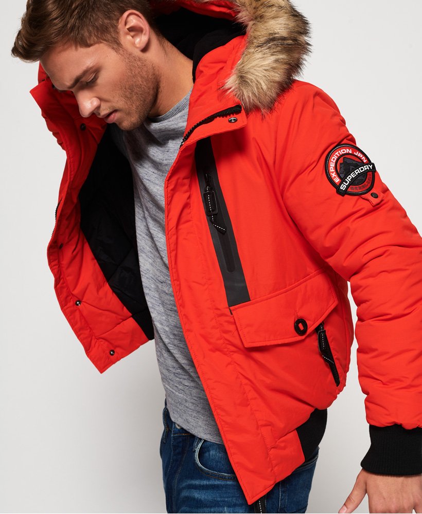 mens Everest Bomber Jacket in Bold Orange | Superdry UK