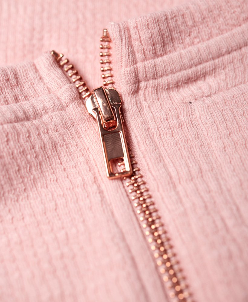 womens Textured Zip Back Dress in Powder Pink | Superdry UK