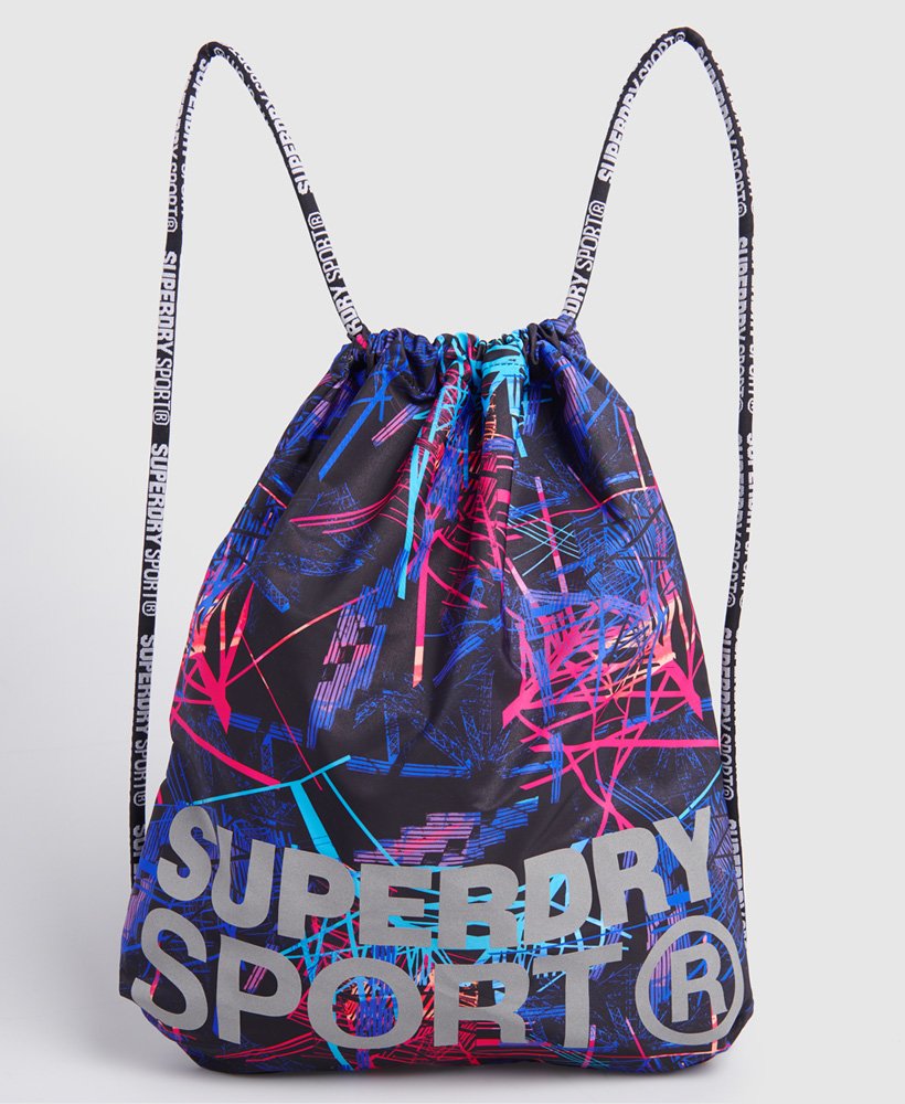 womens Sport Drawstring Bag in Neon City Print | Superdry UK
