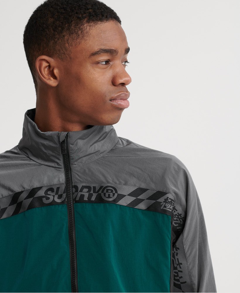 mens City Neon Track Jacket in DEEP TEAL | Superdry UK
