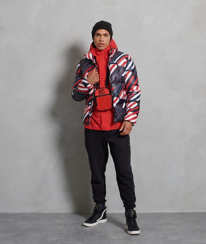 mens Hydrotech Ultimate Waterproof Jacket in High Risk Red | Superdry UK