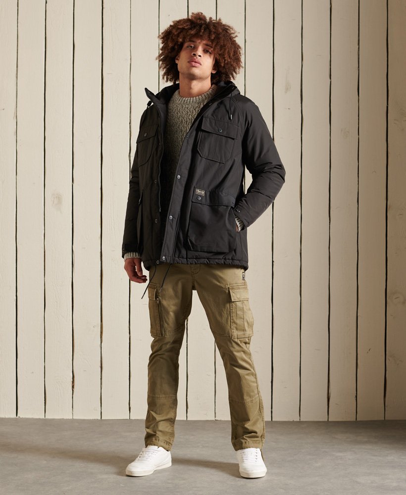 mens Mountain Padded Parka Coat in Black | Superdry UK