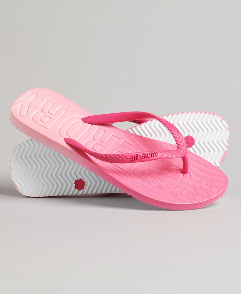 womens Code Dip Dye Flip Flops in Hot Pink/Baby Pink Dip Dye | Superdry UK