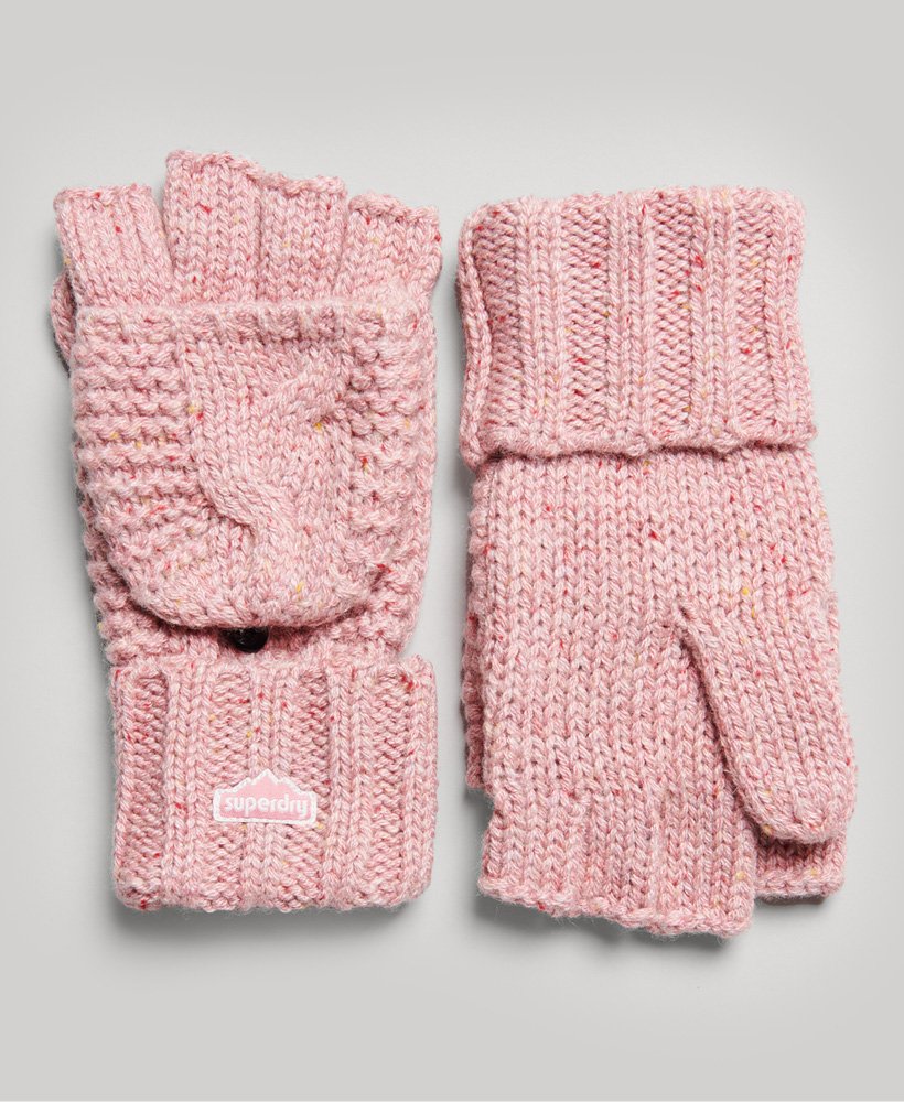 Chunky knit gloves store
