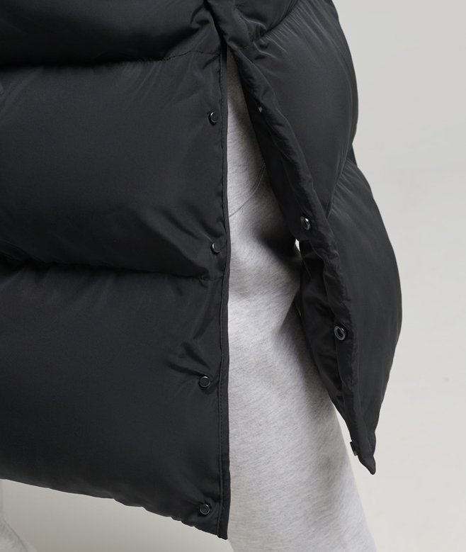 mens Extra Long Puffer Coat in Black | Superdry UK
