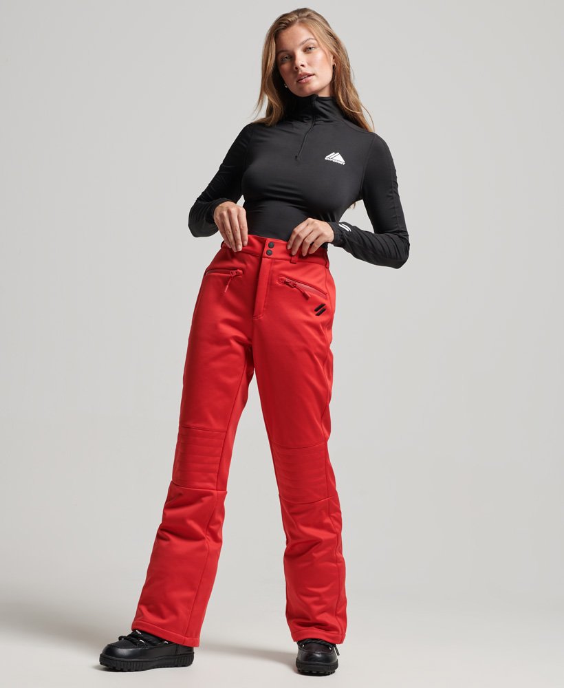 womens Ski Softshell Slim Pants in Carmine Red | Superdry UK
