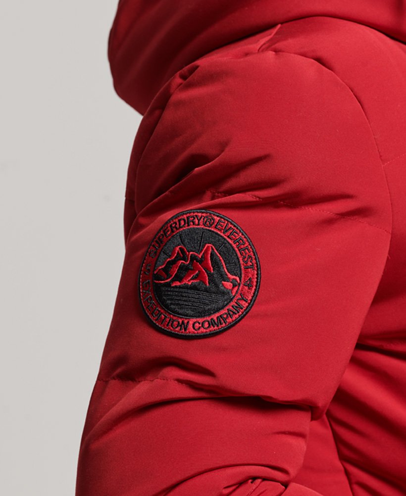 mens Everest Hooded Puffer Jacket in DEEP RED | Superdry UK