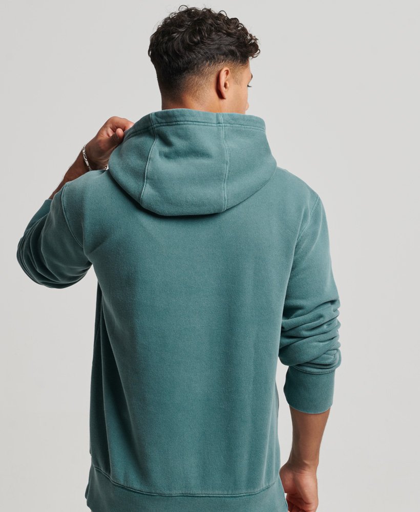 mens Vintage Washed Hoodie in Washed Black | Superdry UK