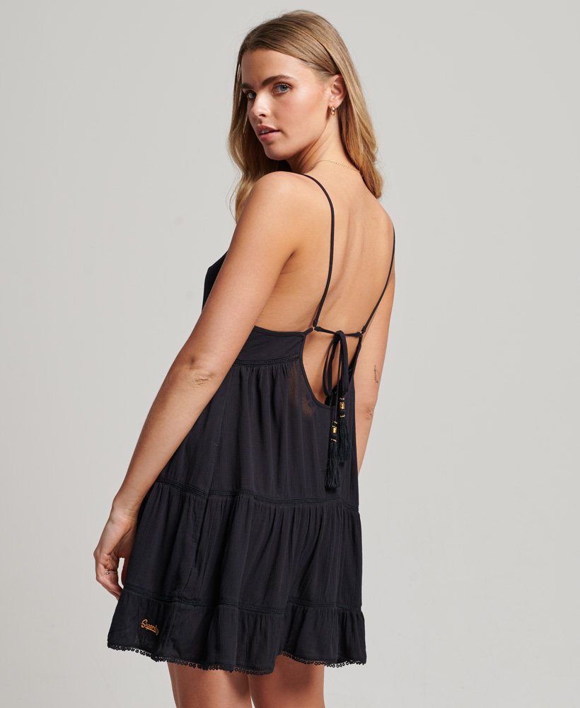 womens Mini Beach Cami Dress in Eclipse Navy | Superdry UK