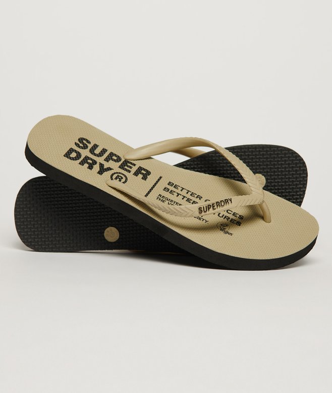womens Studios Flip Flops in STONE WASH | Superdry UK