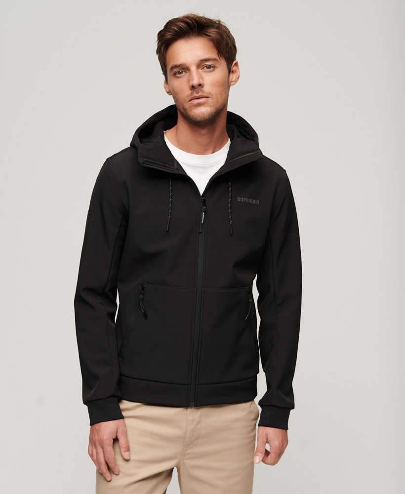 mens Code Tech Rib Trekker Jacket in Black | Superdry UK