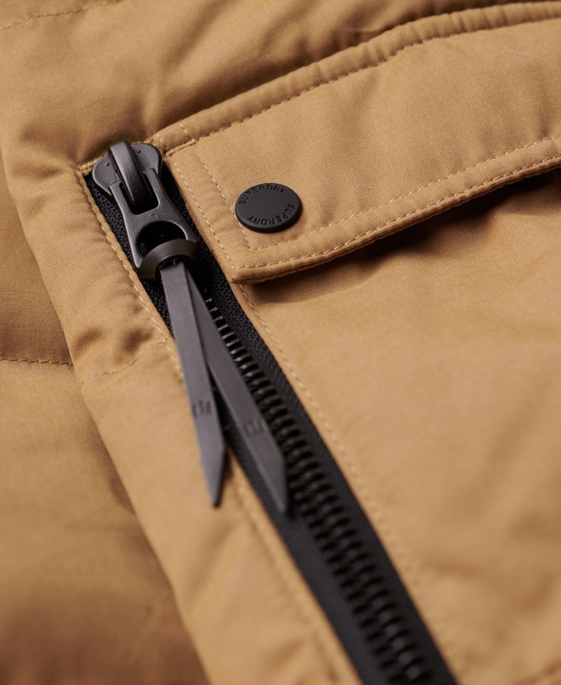 womens Microfibre Expedition Longline Parka Coat in SANDSTONE | Superdry US