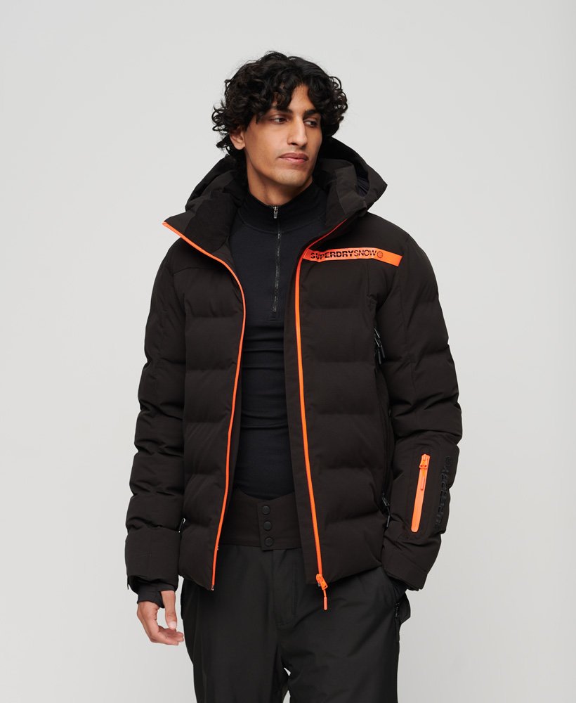 mens Ski Radar Pro Puffer Jacket in Black | Superdry UK