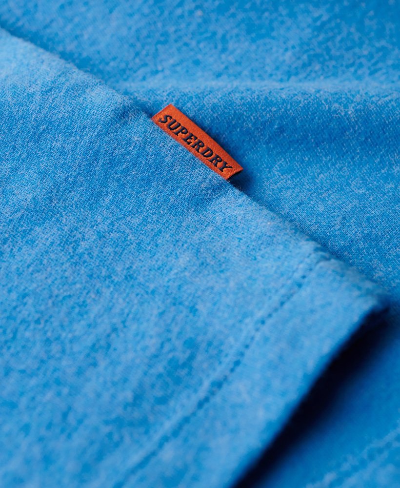 Langärmeliges Baseball-Oberteil aus Bio-Baumwolle scuba blau meliert ...