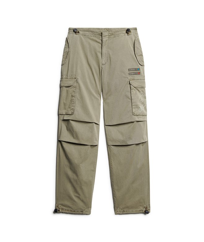 womens Superdry x Ringspun Boyfriend Cargo Pants in Chive Green ...