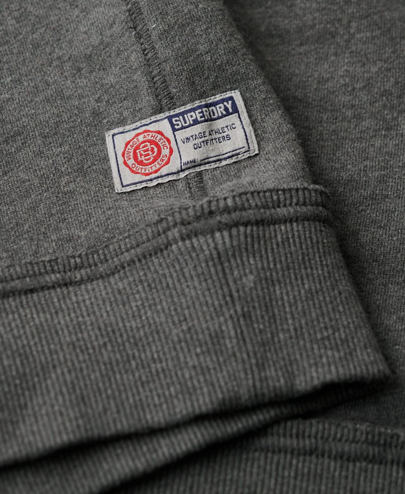 mens Vintage Athletic Half Button Jumper in CHARCOAL MARL | Superdry UK