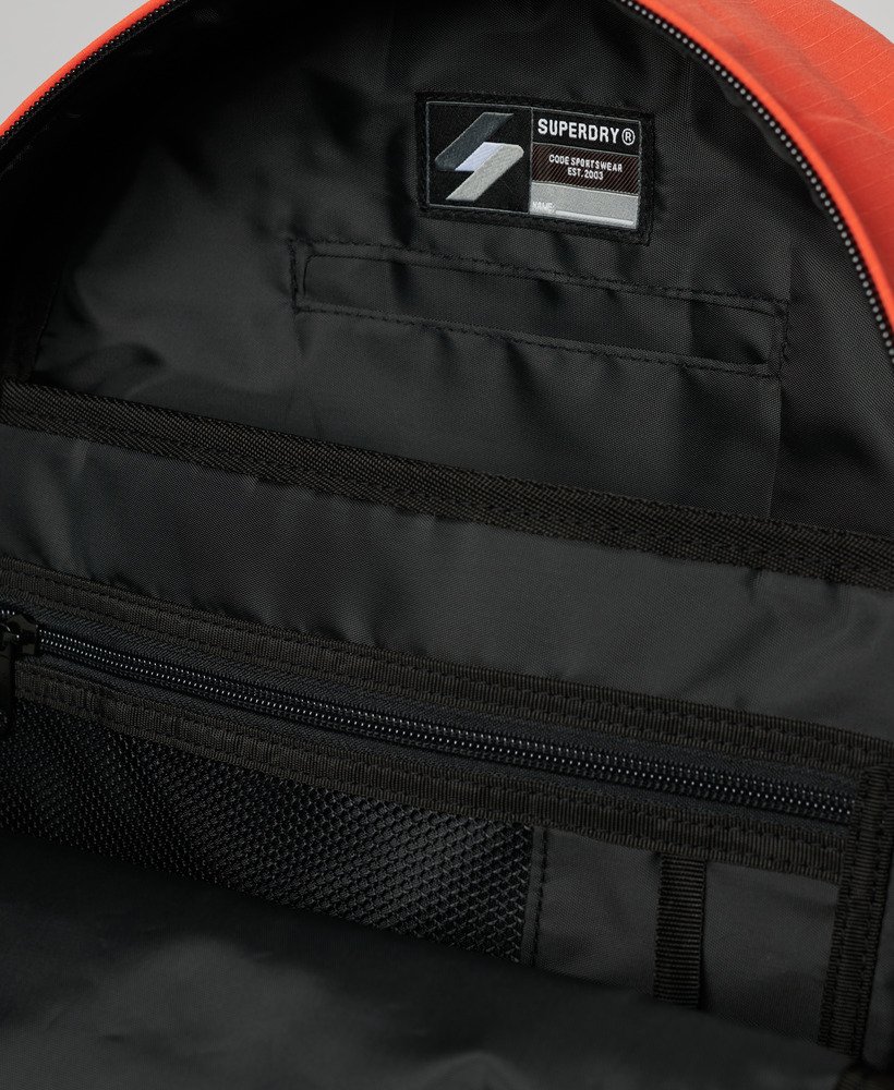 womens Code Trekker Montana Backpack in Bold Orange Ripstop | Superdry UK