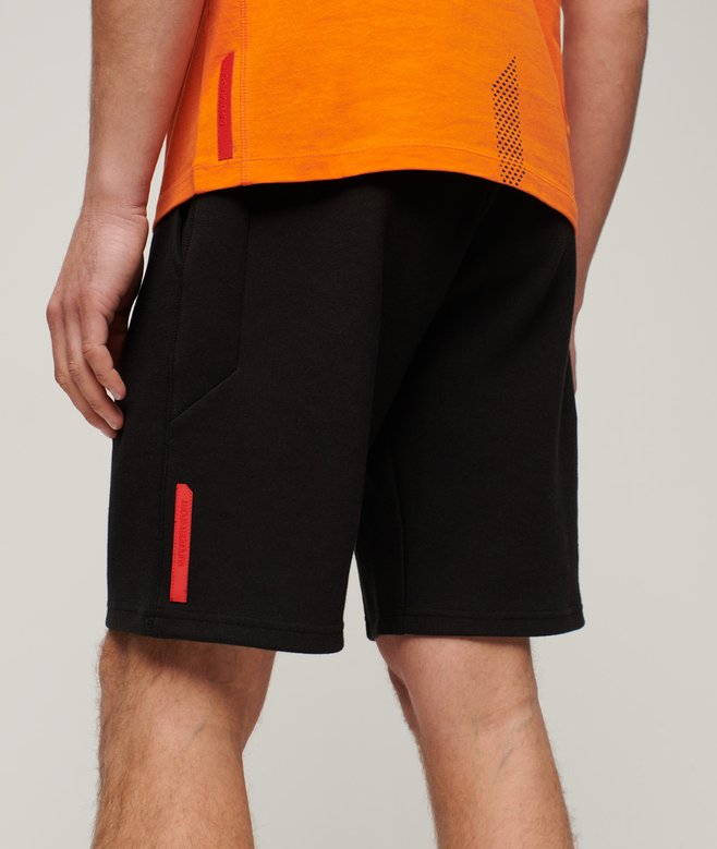 mens Sport Tech Logo Tapered Shorts in Black | Superdry UK