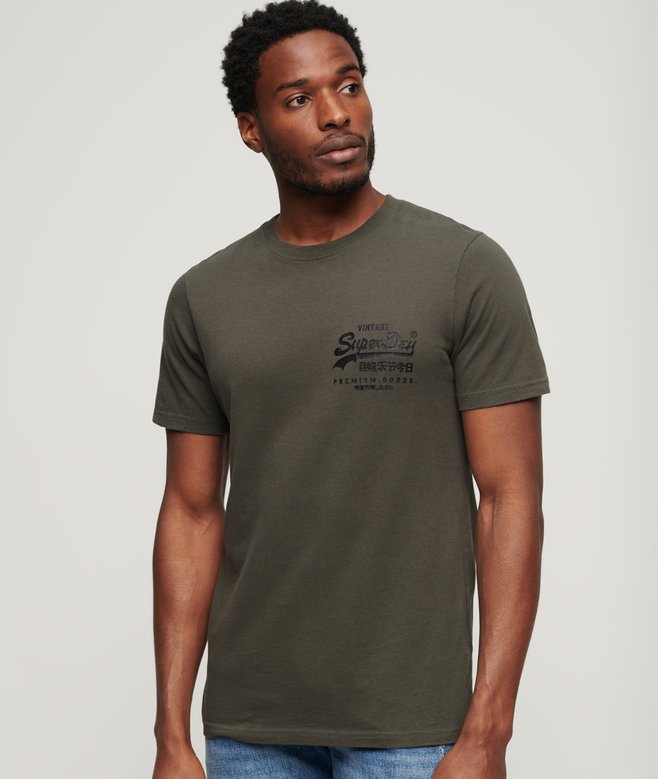 mens Tokyo Graphic T Shirt in Dark Khaki | Superdry UK