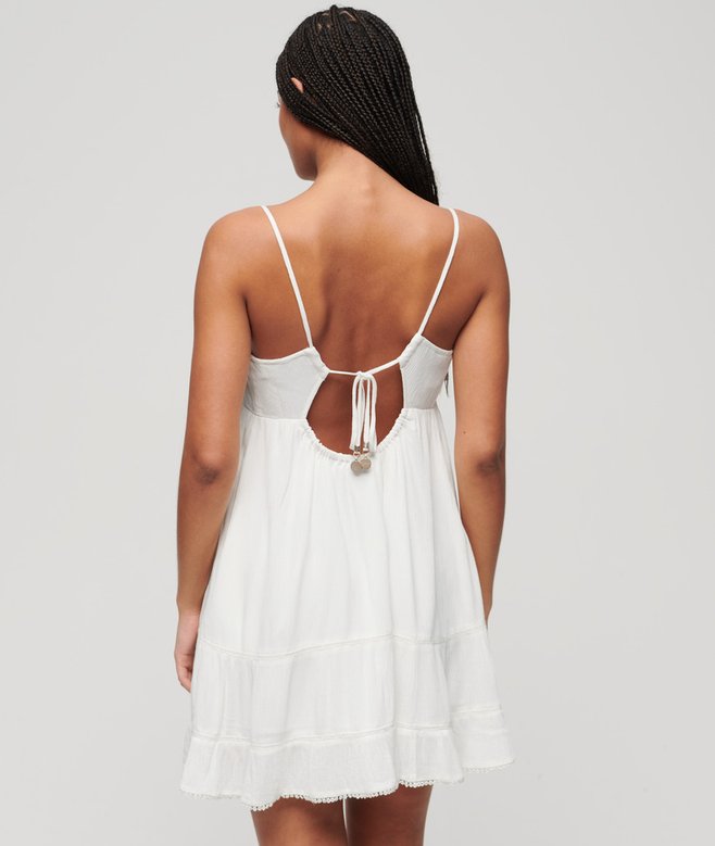 womens Mini Cami Beach Dress in OFF WHITE | Superdry UK
