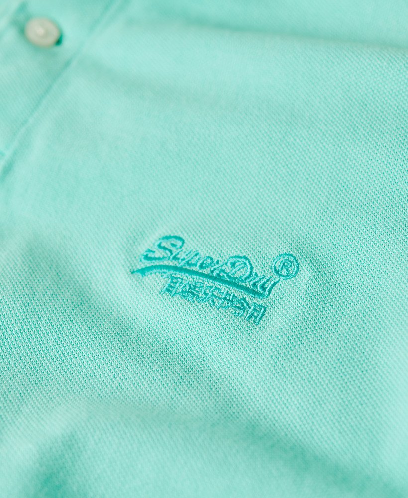 mens Destroyed Polo Shirt in Aruba Aqua | Superdry UK