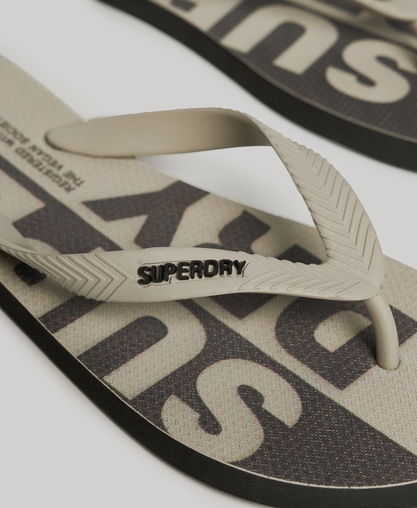 Logo Vegane Flip-Flops schiefergrau/stein für Herren | Superdry DE