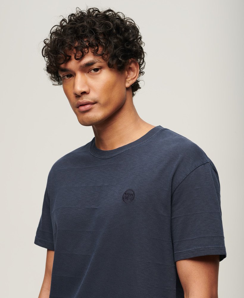 mens Organic Cotton Vintage Texture T-Shirt in Eclipse Navy | Superdry UK
