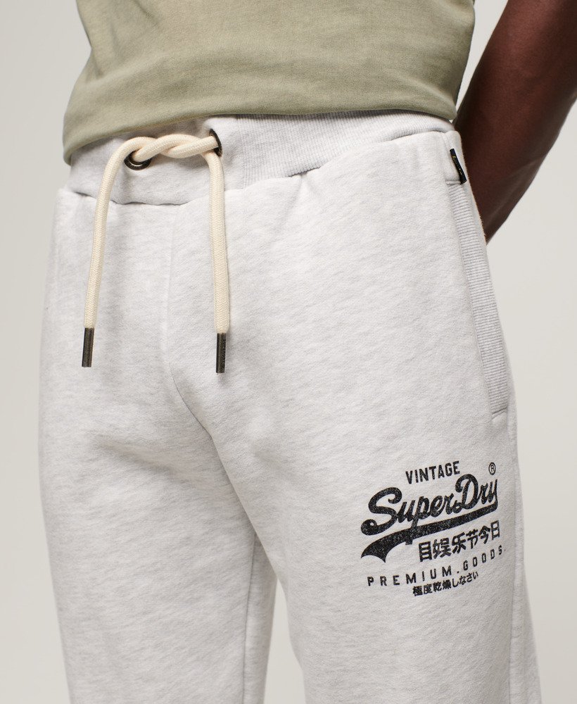 mens Classic Vintage Logo Heritage Joggers in ICE MARL | Superdry US