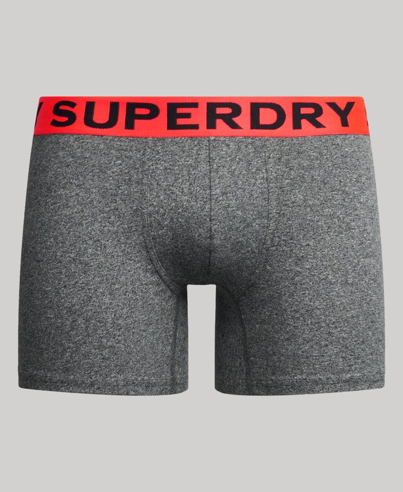 mens Organic Cotton Boxer Triple Pack in Black/Karst Black Mega Grit ...