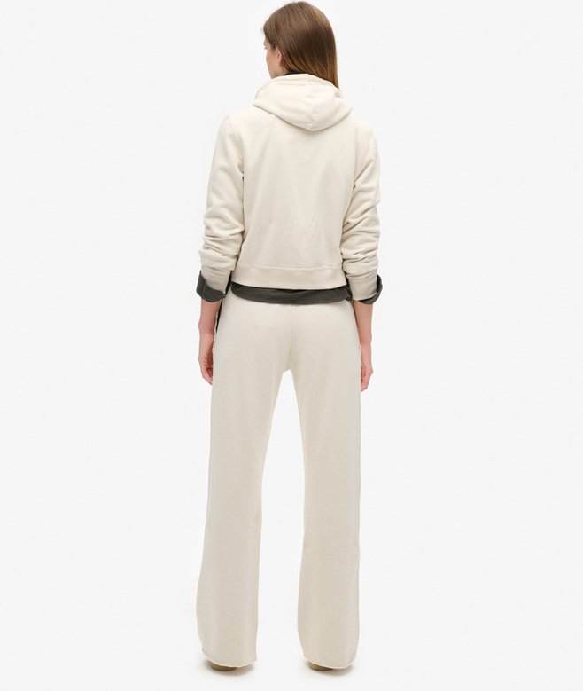 womens Athletic Essentials Low Rise Flare Joggers in Turtledove Cream ...