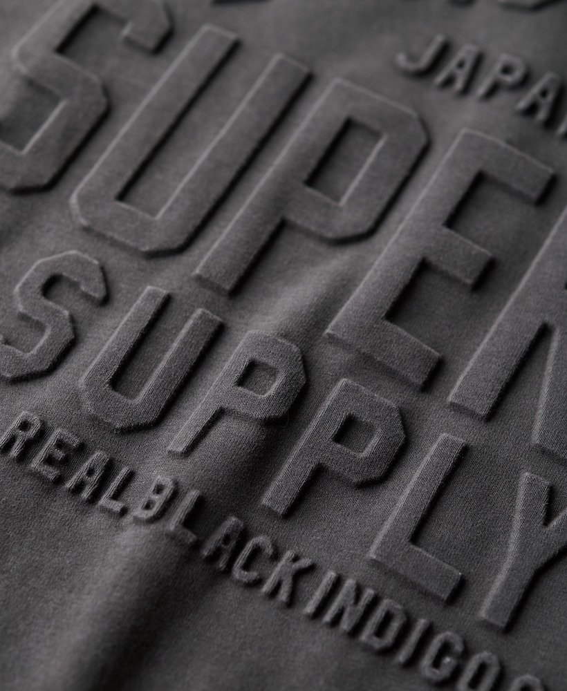 mens Embossed Logo Graphic T-Shirt in BLACKBOARD | Superdry UK