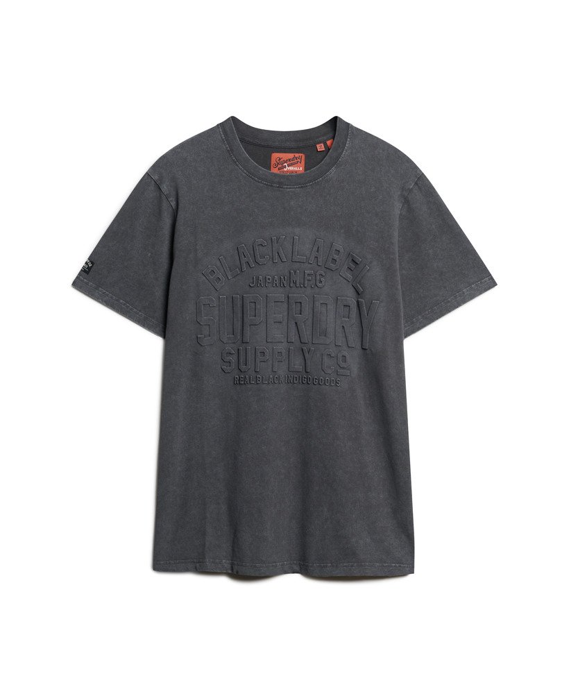 mens Embossed Logo Graphic T-Shirt in BLACKBOARD | Superdry US