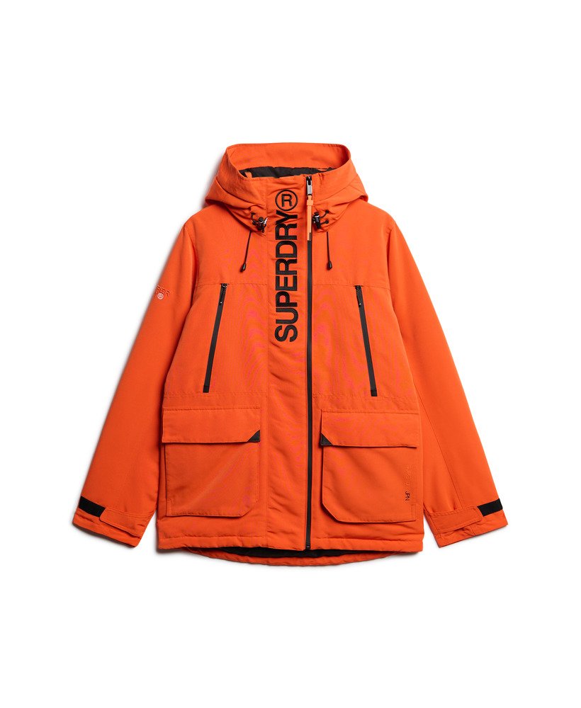 mens Hooded Ultimate Embroidered SD Windbreaker Jacket in Flame Orange ...