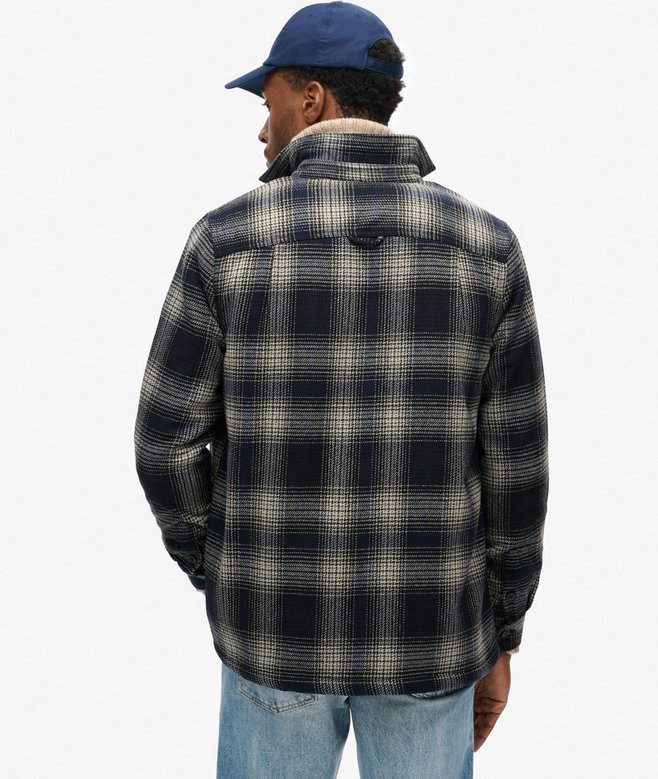 Surchemise zippée en laine à carreaux avec doublure en polairedégradé ...