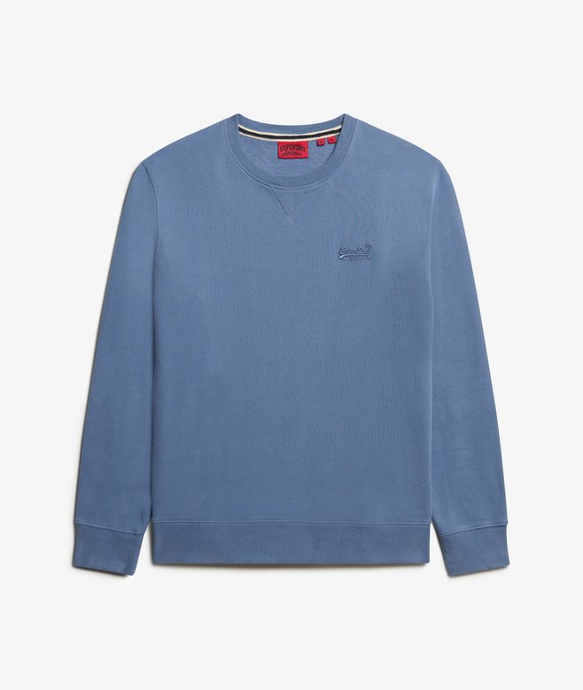 mens Essential Logo Crew Sweatshirt in Moonlight Blue | Superdry UK