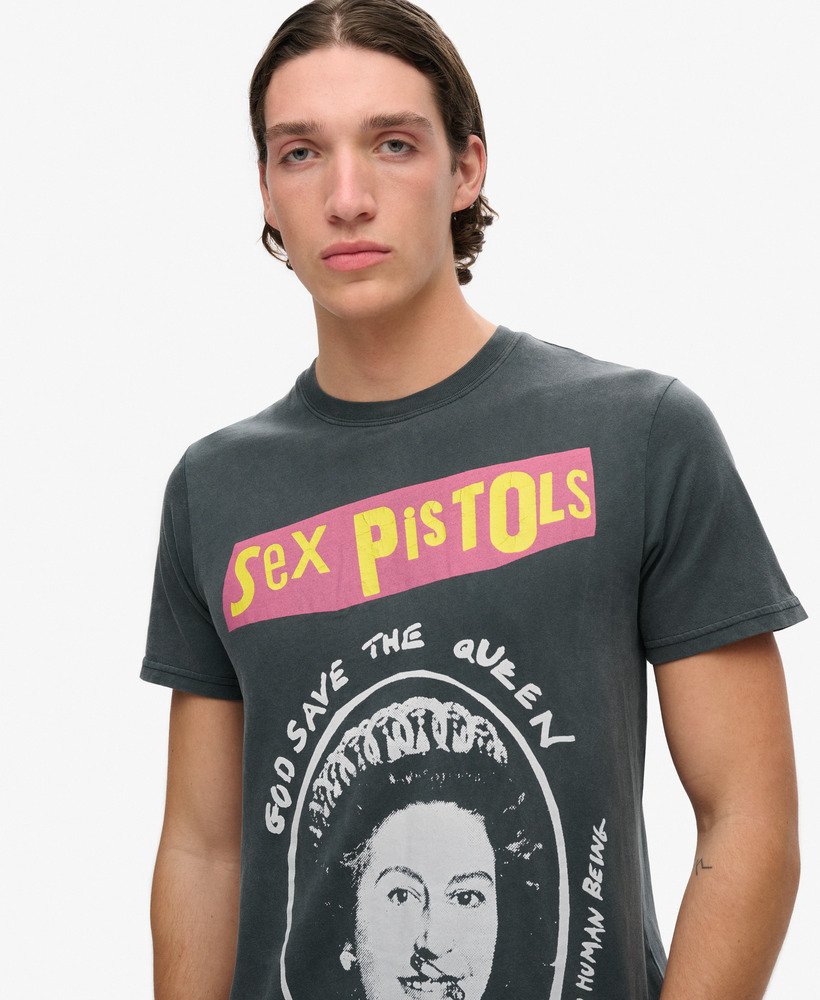 Mid Merch Black Sex Pistols Band T Shirt Til Mænd Superdry Dk