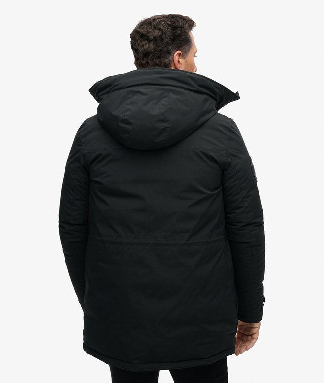 mens City Padded Parka Coat in Black | Superdry UK