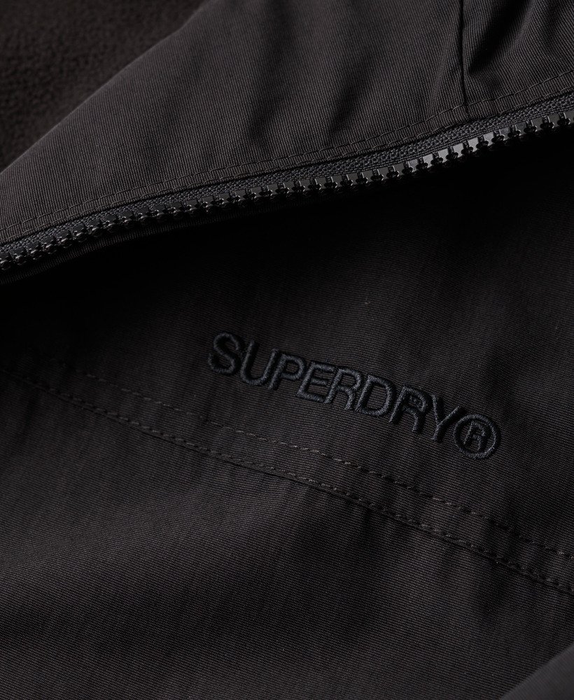 mens Surplus Nylon Hooded Bomber Jacket in JET BLACK | Superdry UK