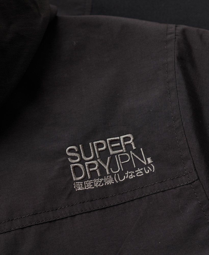 mens Surplus Nylon Hooded Bomber Jacket in JET BLACK | Superdry US