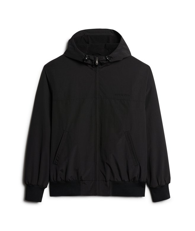 mens Surplus Nylon Hooded Bomber Jacket in JET BLACK | Superdry UK
