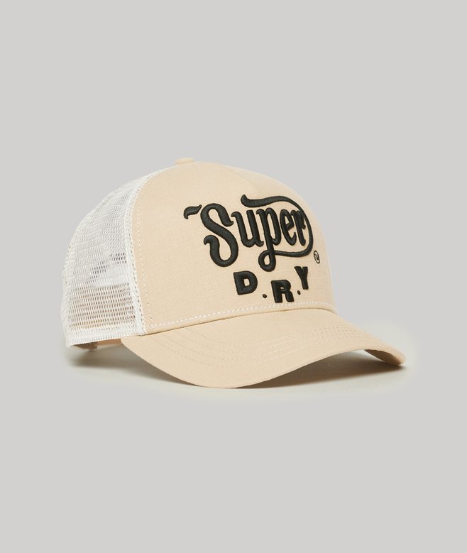womens Dirt Road Trucker Cap in Sandstone Brown | Superdry UK