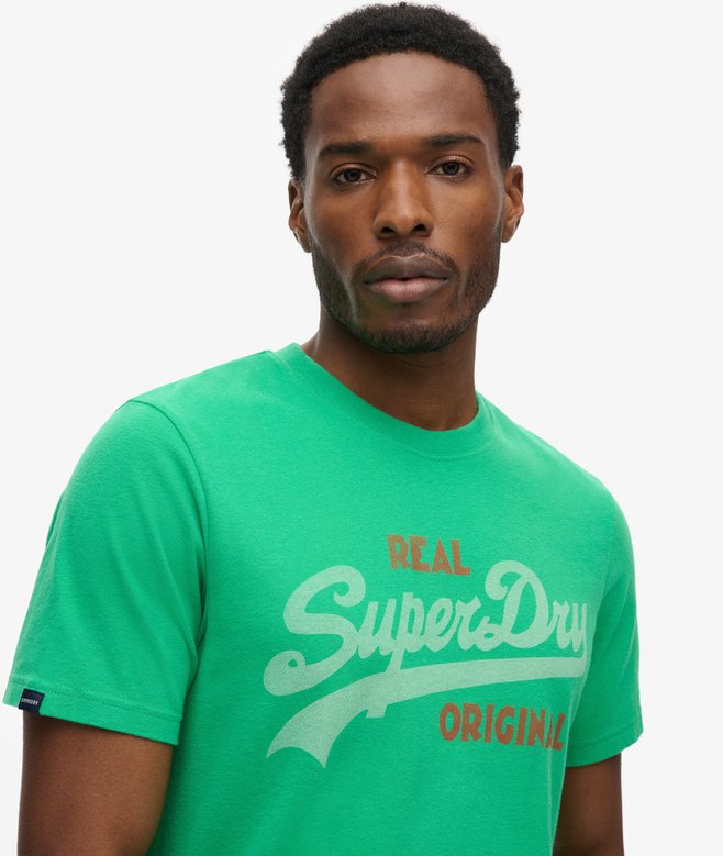mens Vintage Logo Soda Pop T-Shirt in DROP KICK GREEN | Superdry UK